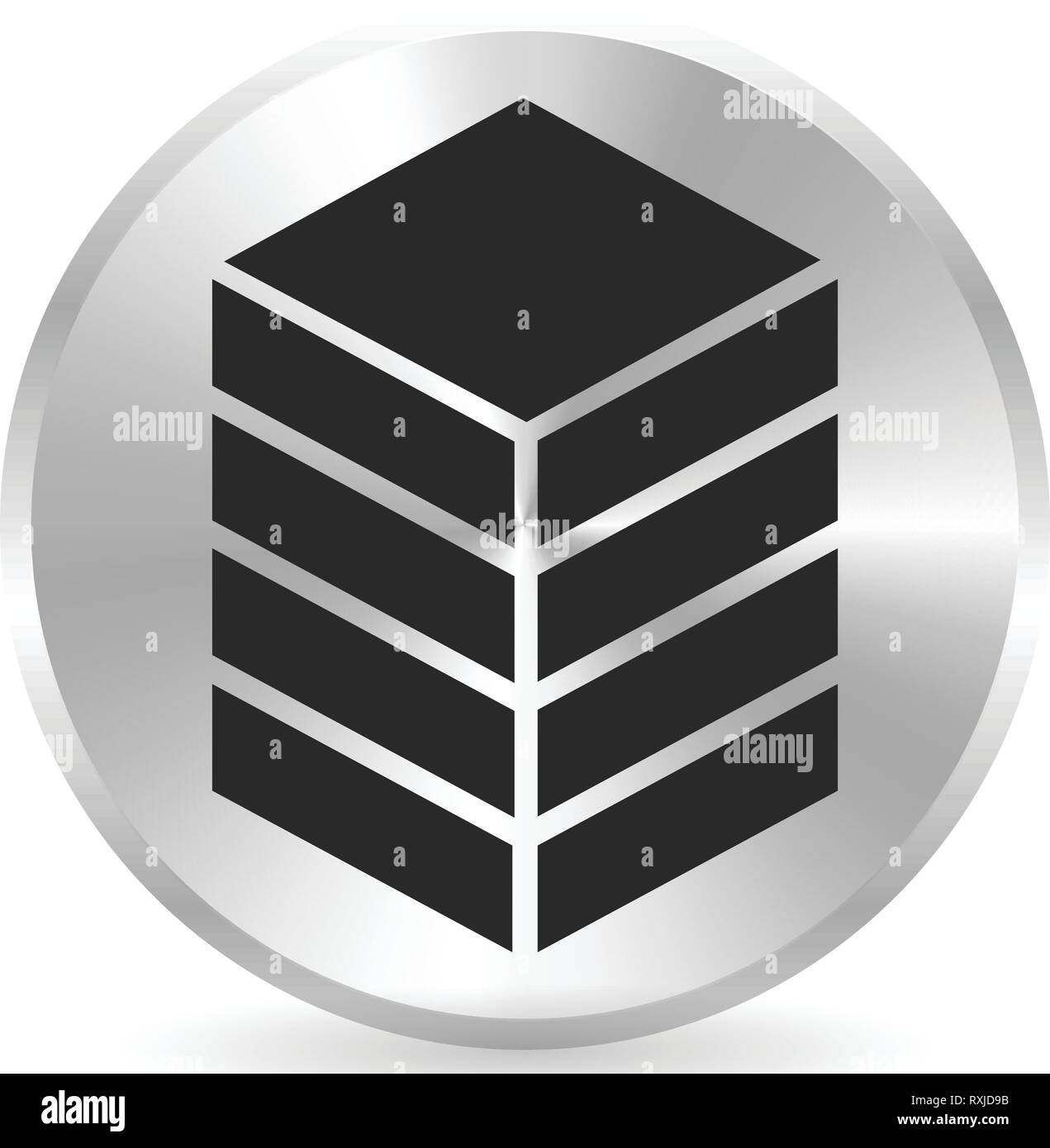 Icon with tower, rack. Storage, container, datacenter concept icon ...