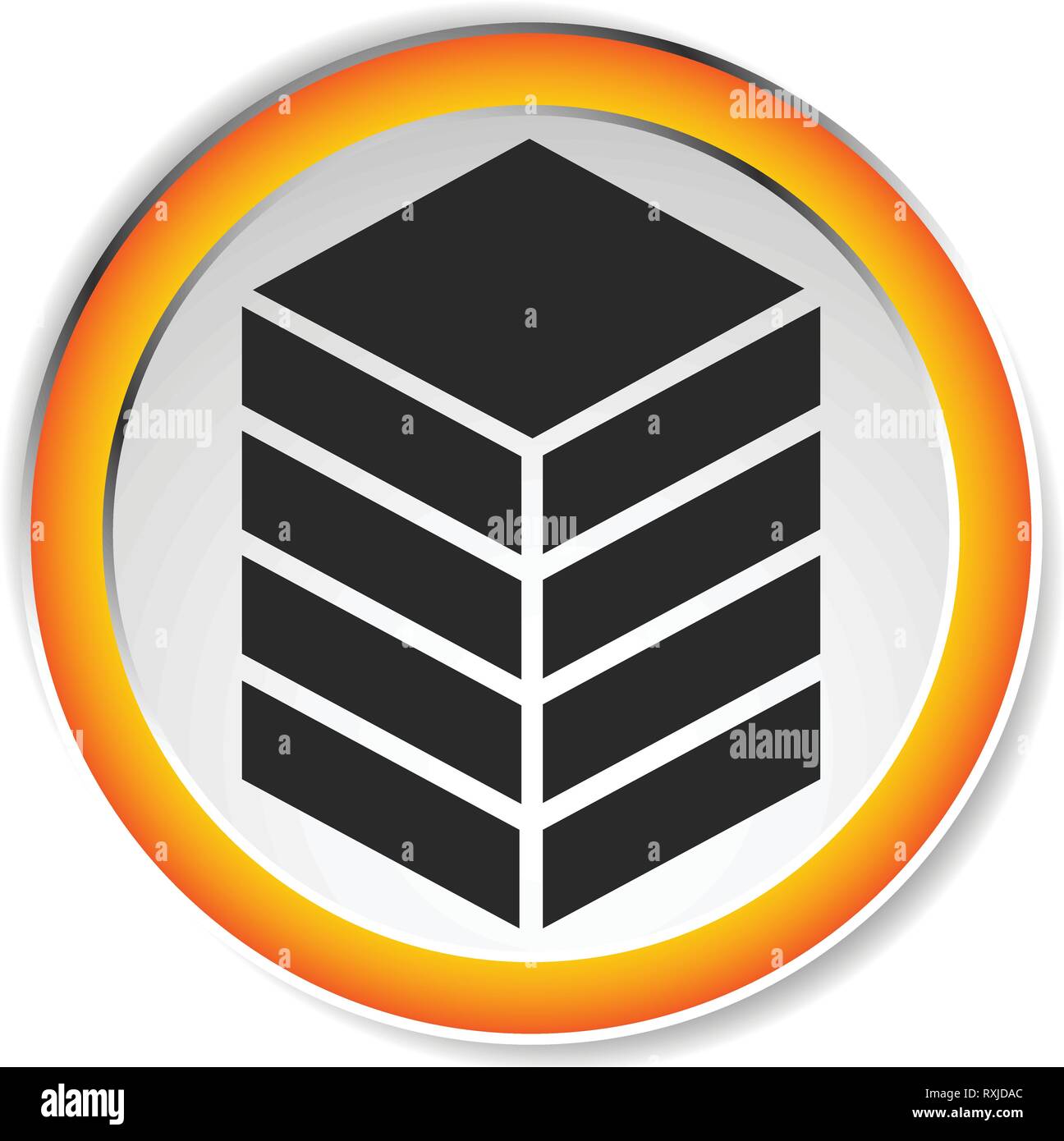 Icon with tower, rack. Storage, container, datacenter concept icon ...