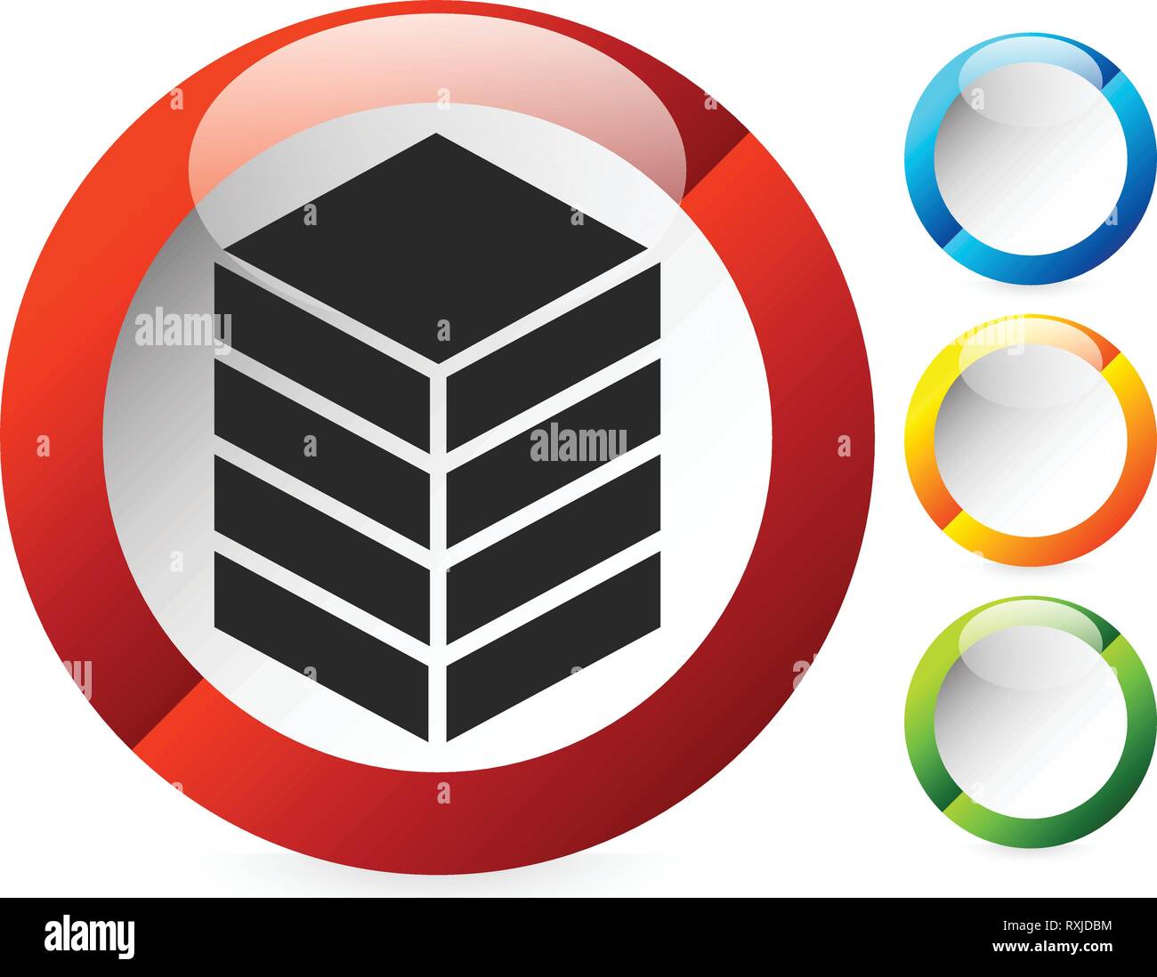 Square stacking box Stock Vector Images - Alamy