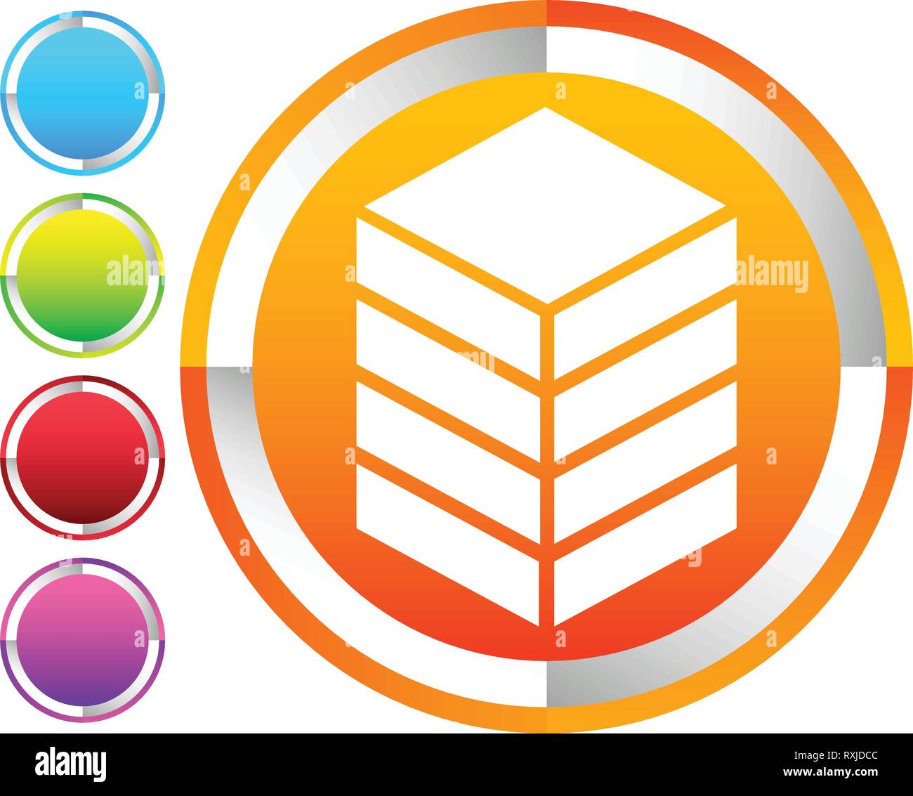 Icon with tower, rack. Storage, container, datacenter concept icon ...