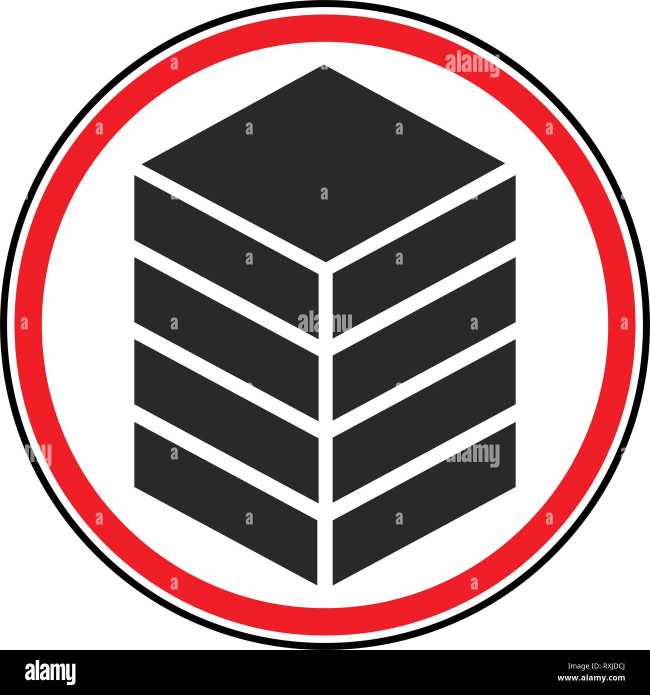Icon with tower, rack. Storage, container, datacenter concept icon ...