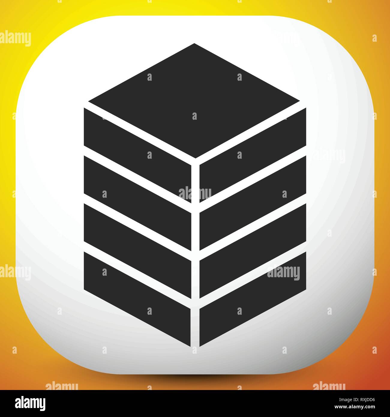 Icon with tower, rack. Storage, container, datacenter concept icon ...