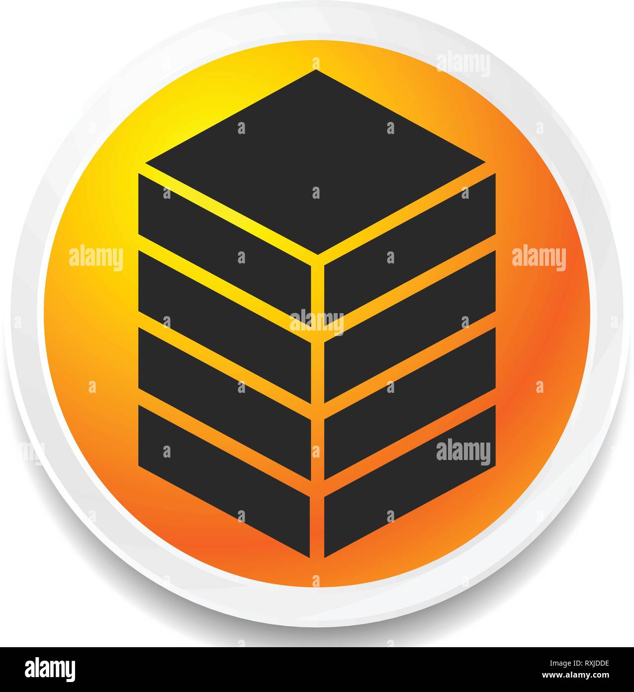 Icon with tower, rack. Storage, container, datacenter concept icon ...