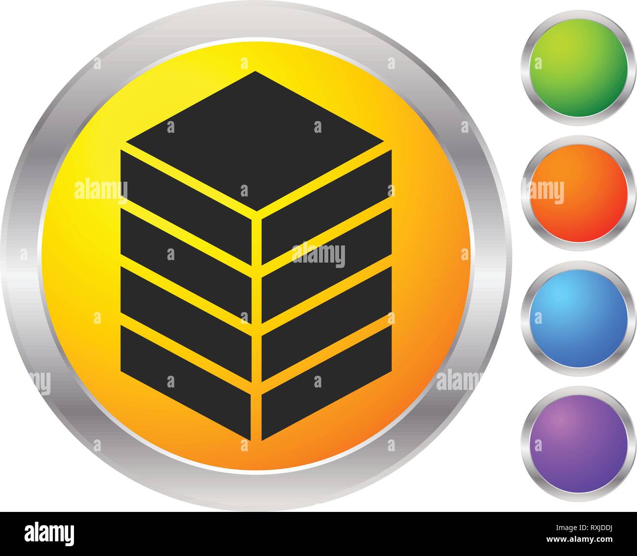 Icon with tower, rack. Storage, container, datacenter concept icon ...