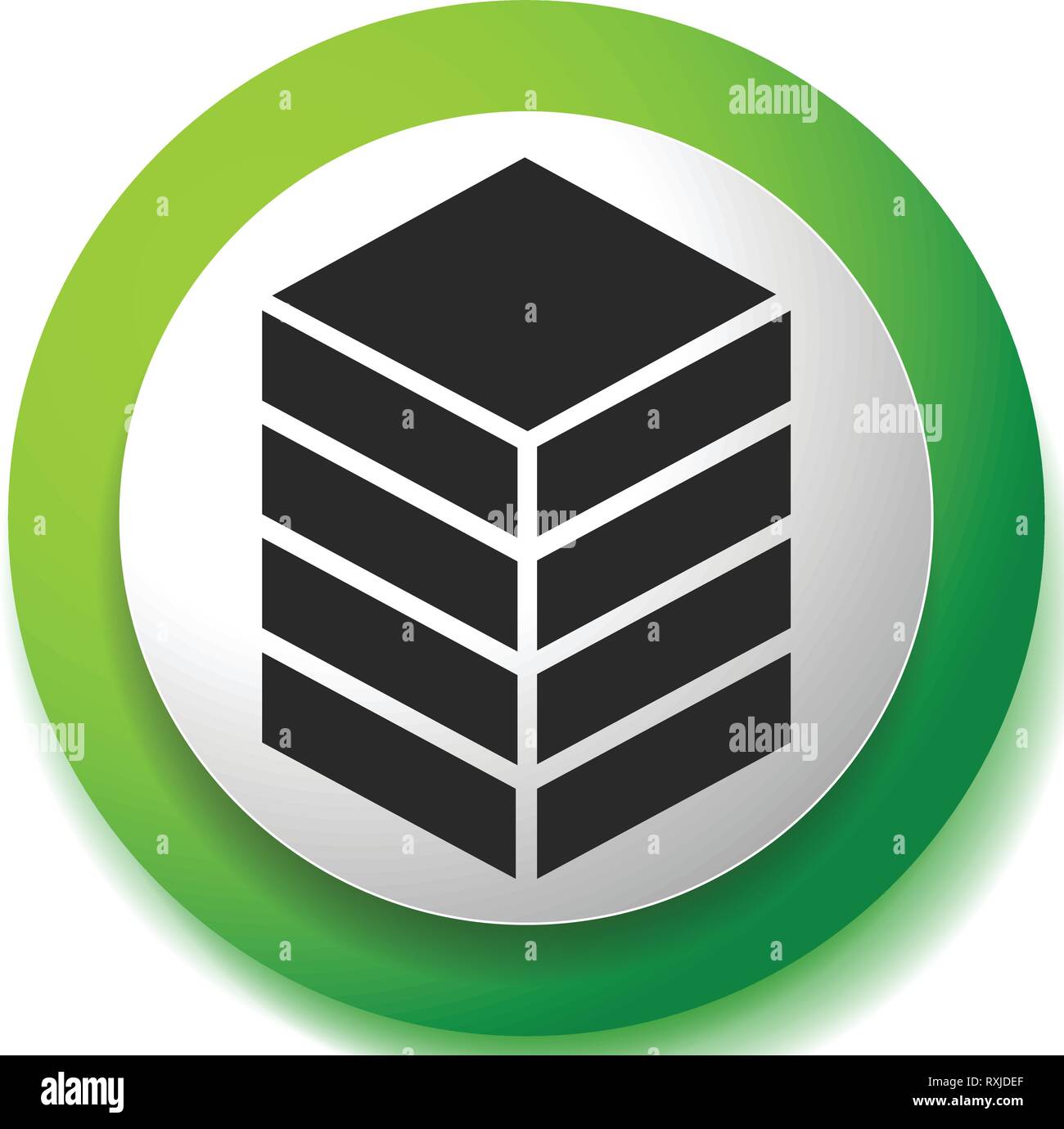 Icon with tower, rack. Storage, container, datacenter concept icon ...