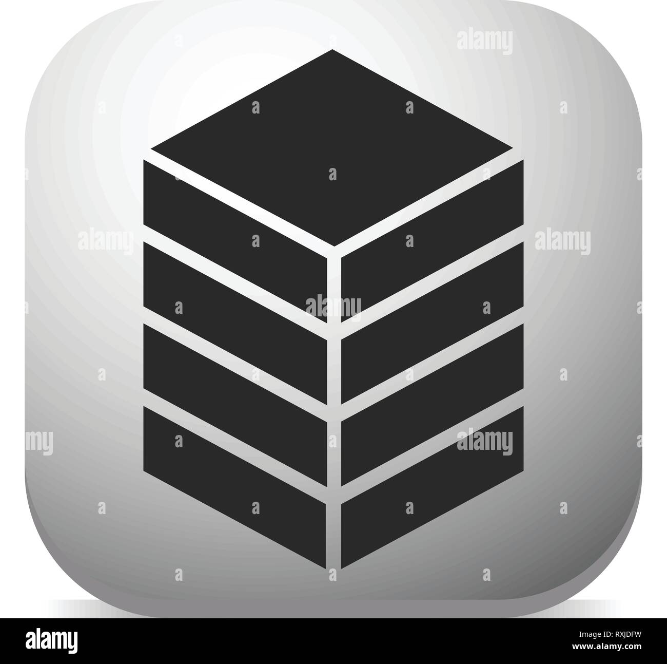 Icon with tower, rack. Storage, container, datacenter concept icon ...