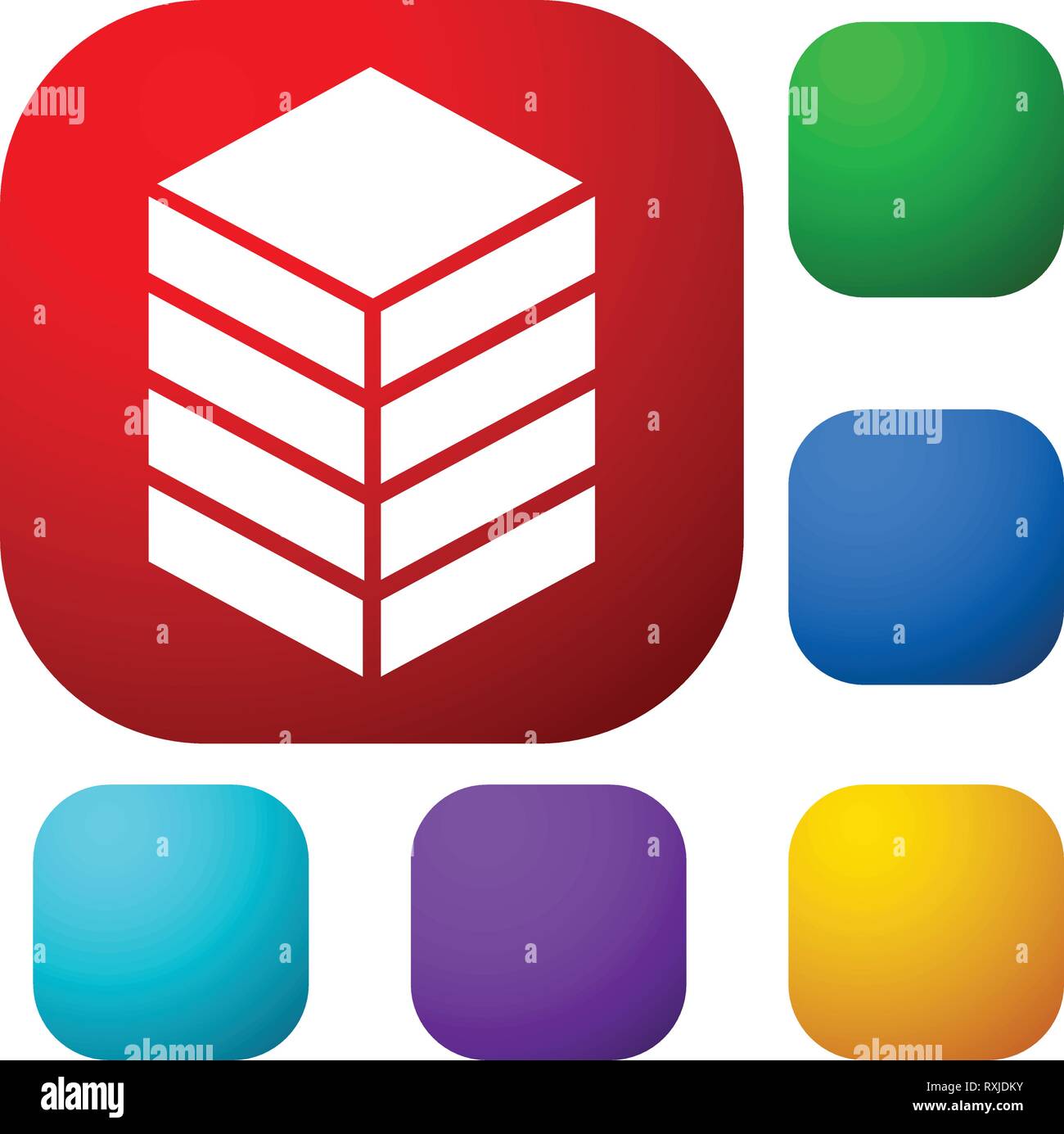 Icon with tower, rack. Storage, container, datacenter concept icon ...