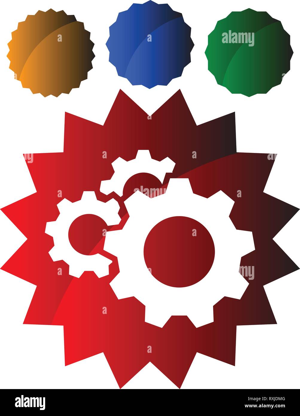 Gear, cogwheel icon. Repair, maintance, mechanics concept icon Stock ...