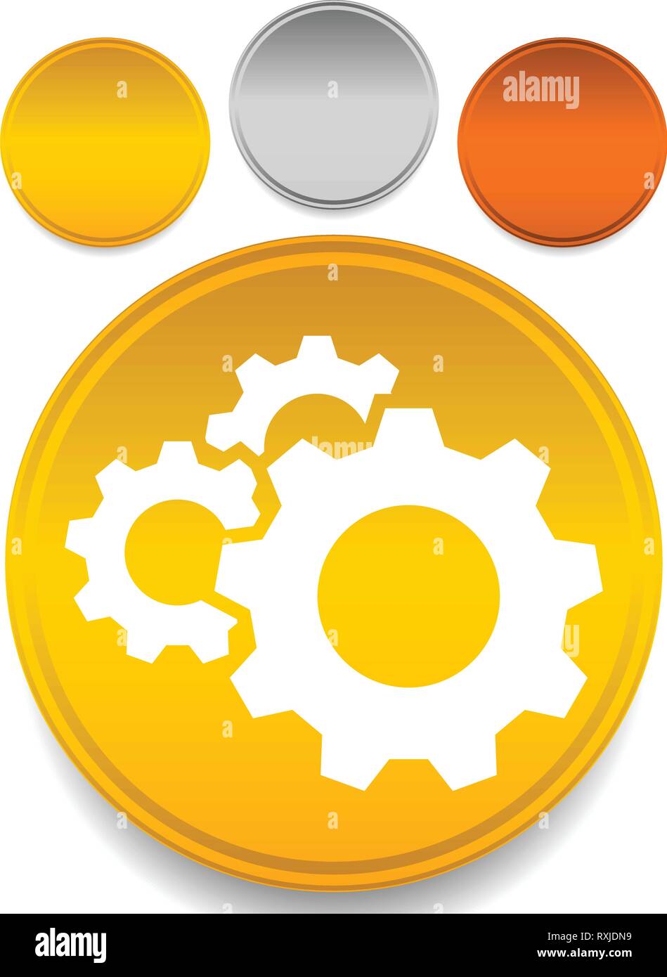 Gear, cogwheel icon. Repair, maintance, mechanics concept icon Stock ...