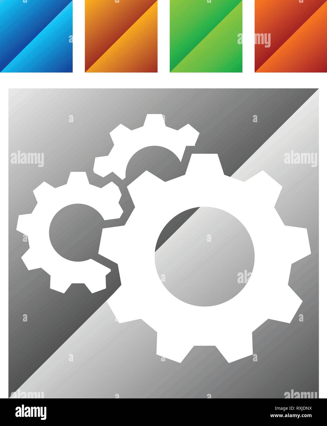 Gear, cogwheel icon. Repair, maintance, mechanics concept icon Stock ...
