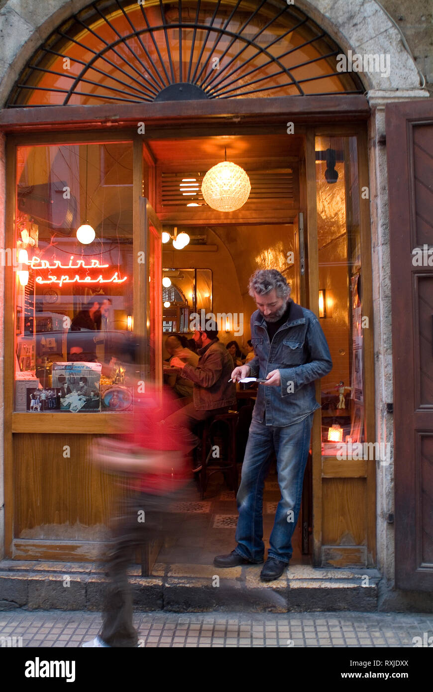 Street scene in Gemmayzeh, a central city neighbourhood in Beirut ...