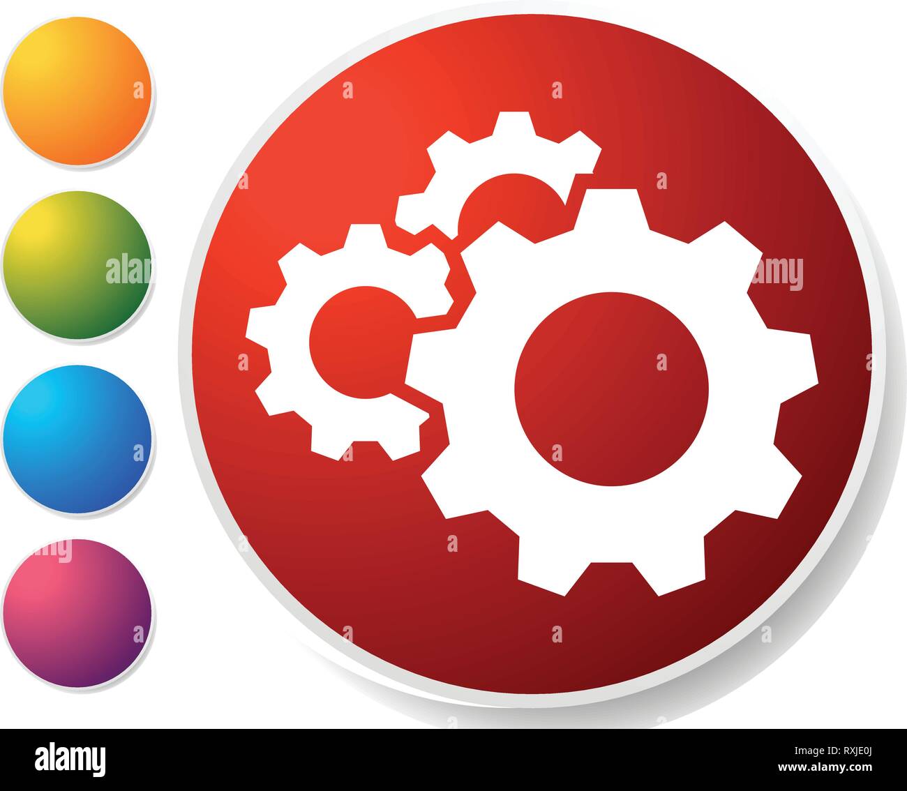 Gear, cogwheel icon. Repair, maintance, mechanics concept icon Stock ...
