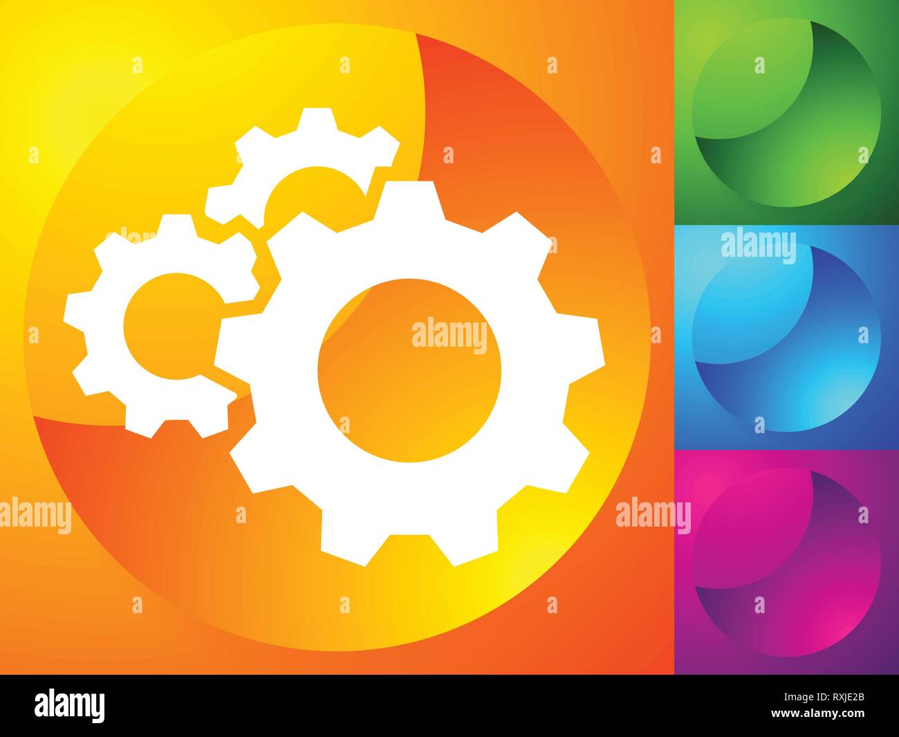 Gear, cogwheel icon. Repair, maintance, mechanics concept icon Stock ...
