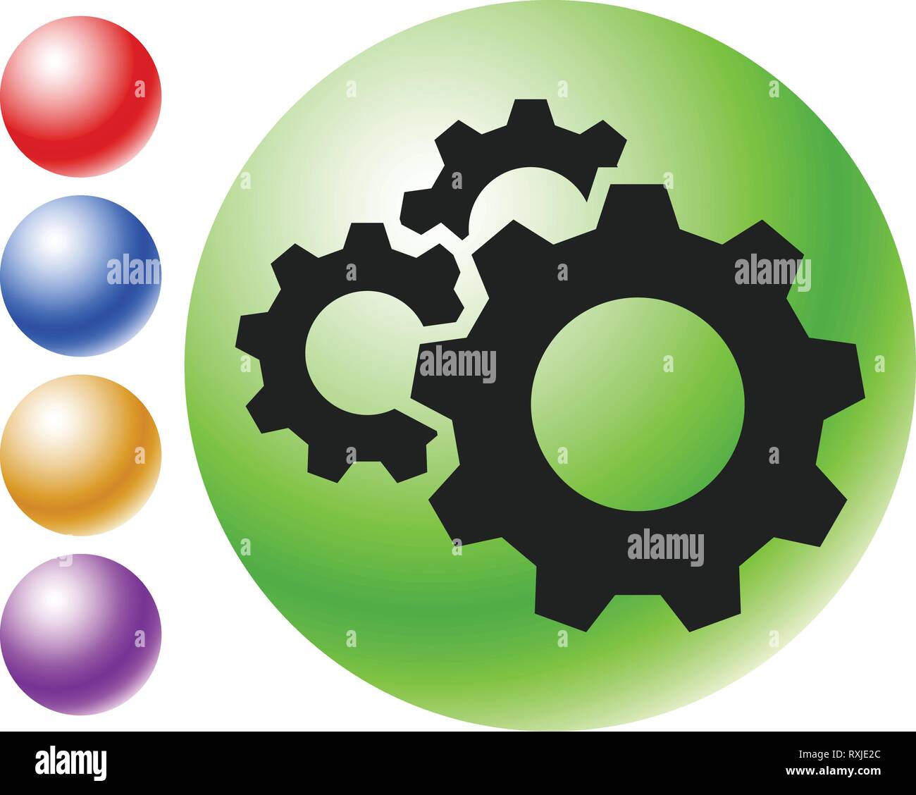 Gear, cogwheel icon. Repair, maintance, mechanics concept icon Stock ...