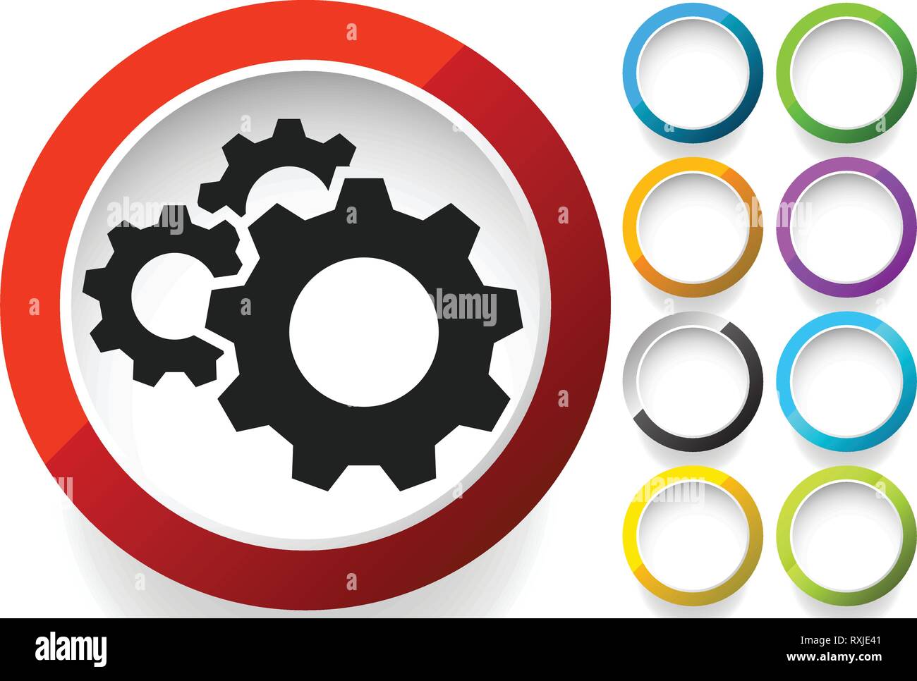 Gear, cogwheel icon. Repair, maintance, mechanics concept icon Stock ...