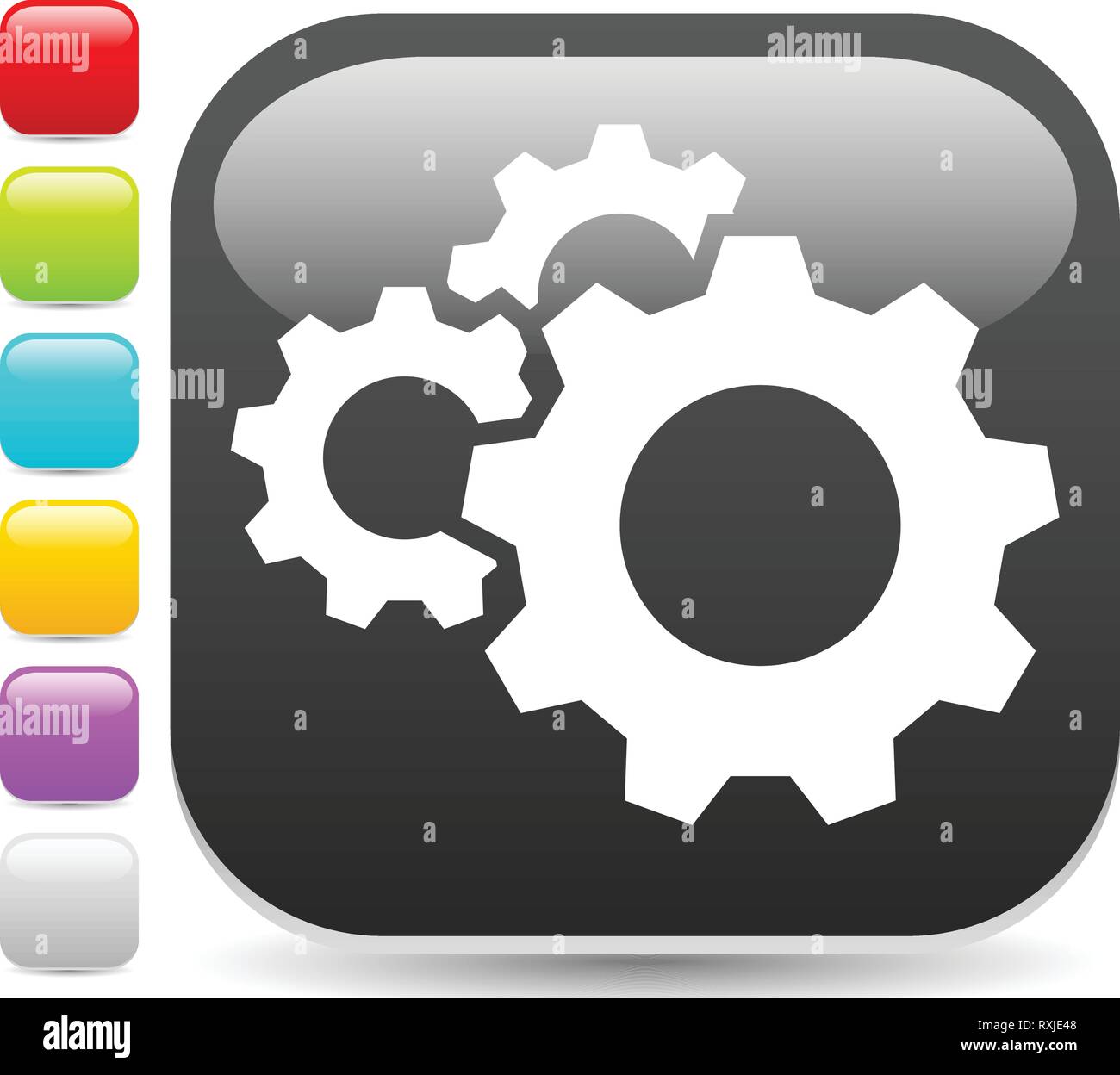 Gear, cogwheel icon. Repair, maintance, mechanics concept icon Stock ...