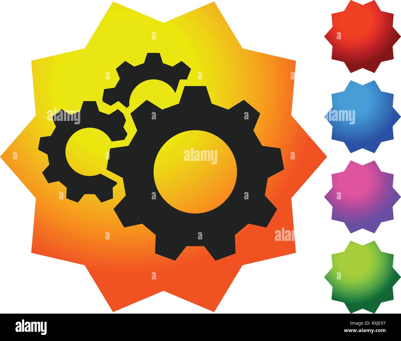 Gear, cogwheel icon. Repair, maintance, mechanics concept icon Stock ...