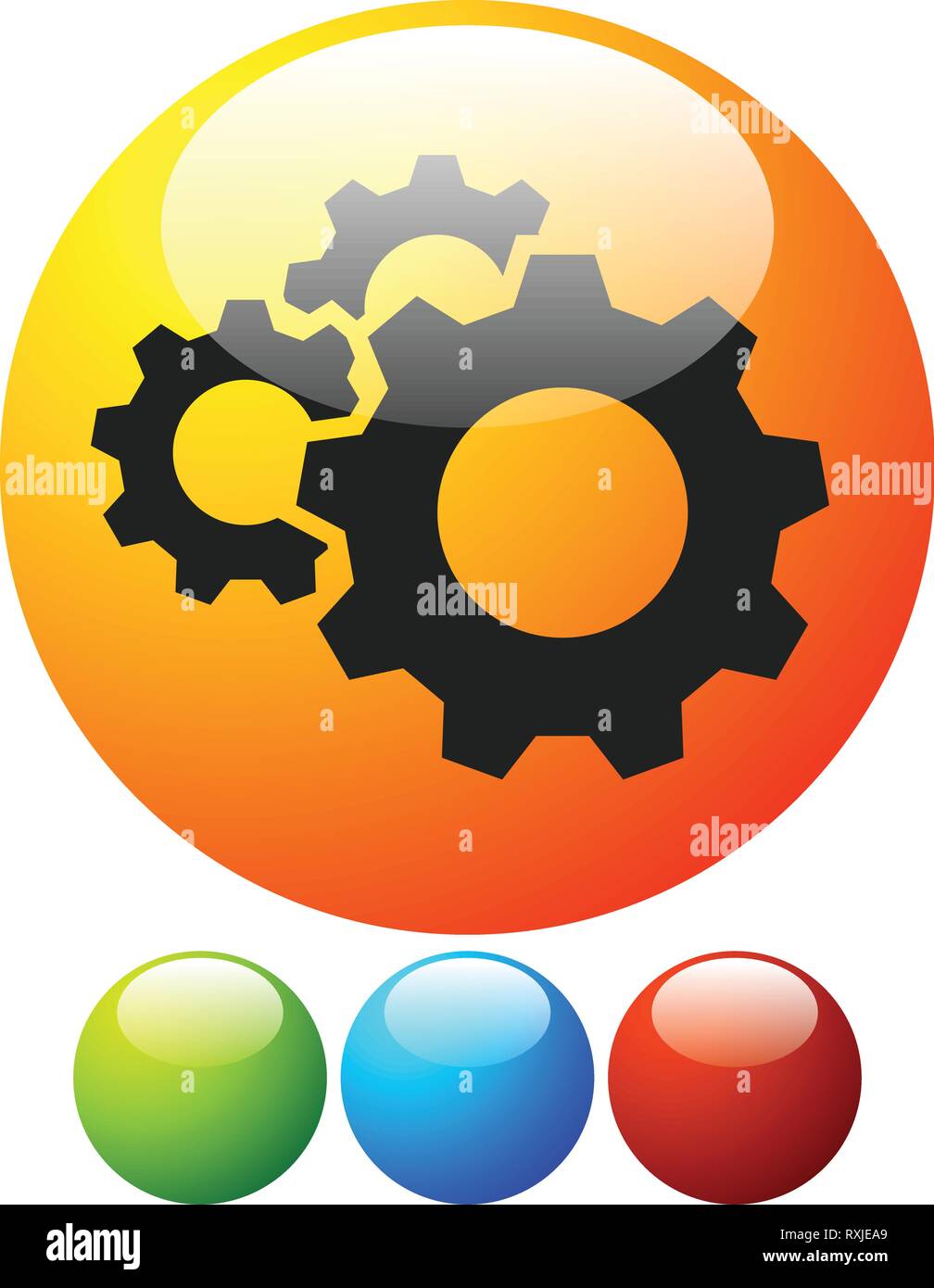 Gear, cogwheel icon. Repair, maintance, mechanics concept icon Stock ...