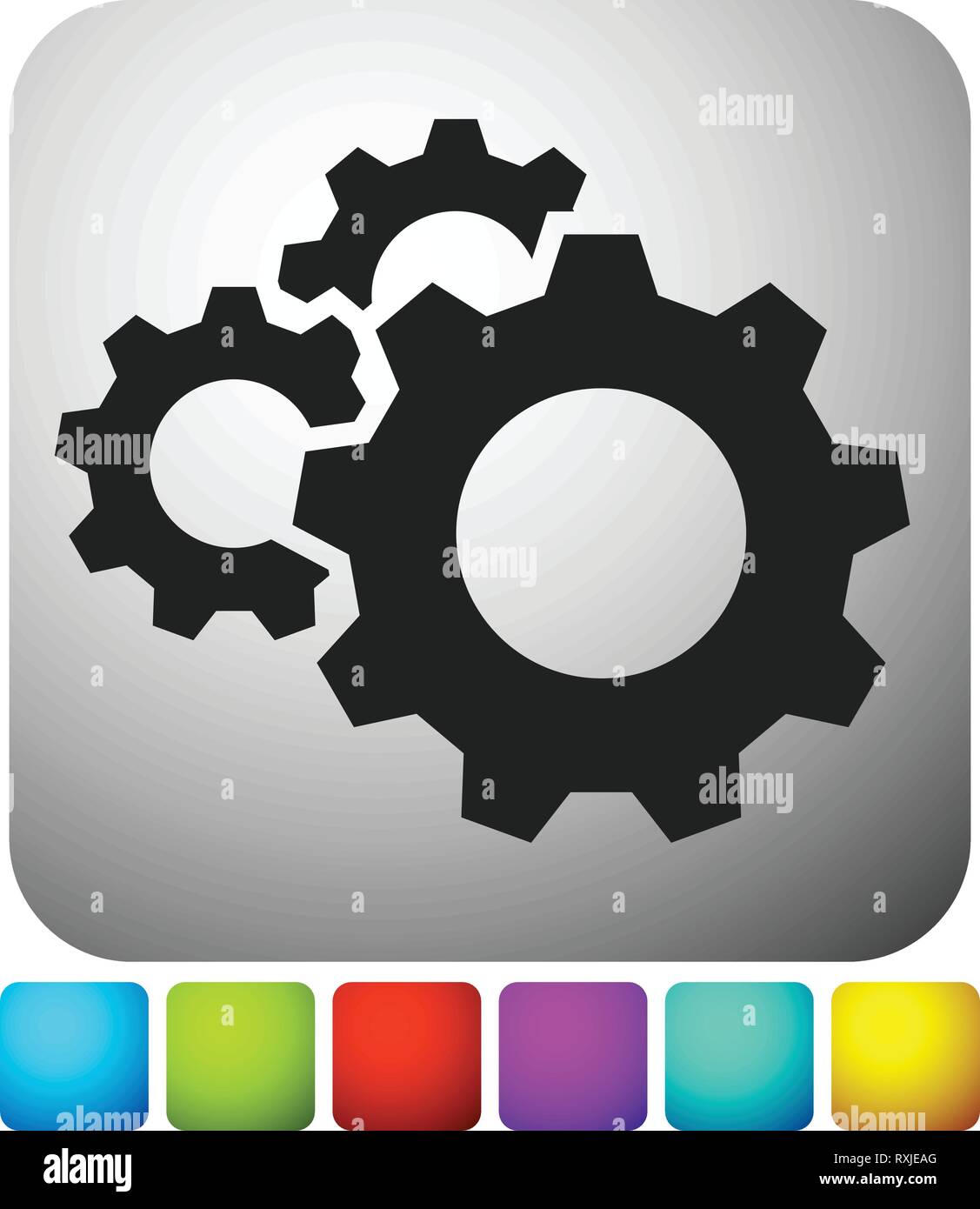 Gear, cogwheel icon. Repair, maintance, mechanics concept icon Stock ...