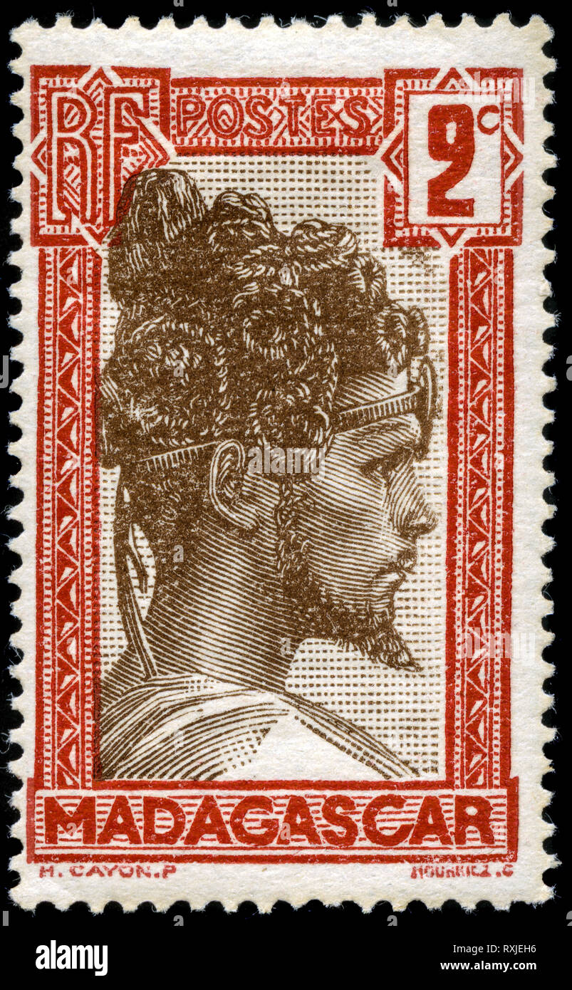 Postage stamp from Madagascar in the Regular Stamp series issued in ...