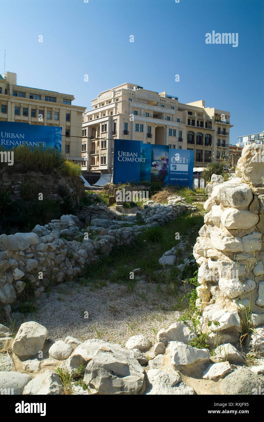 Ruins stretching from the Bronze age to the Ottoman period on the ...