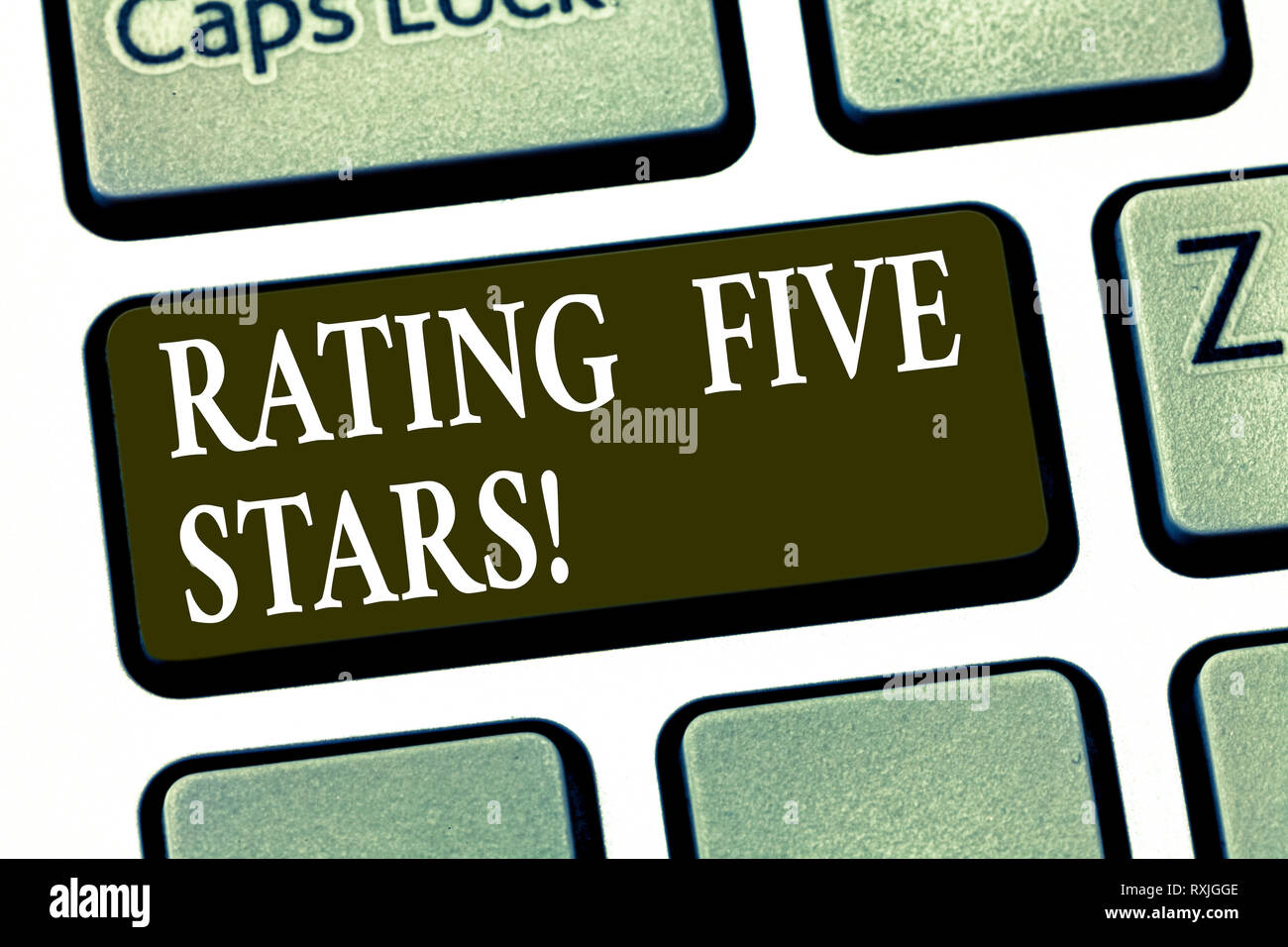 Writing note showing Rating Five Stars. Business photo showcasing ...