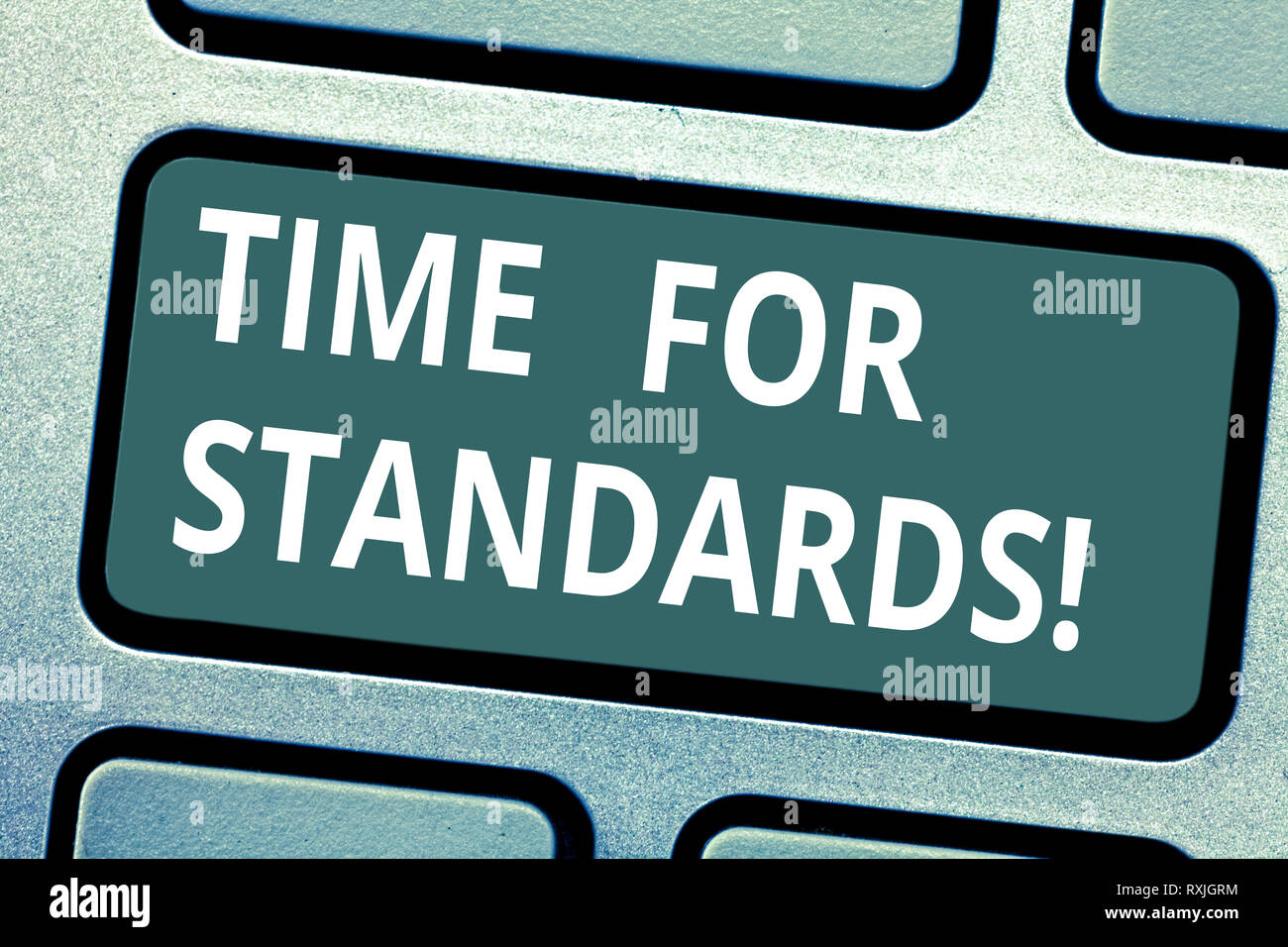 Text sign showing Time For Standards. Conceptual photo specification ...