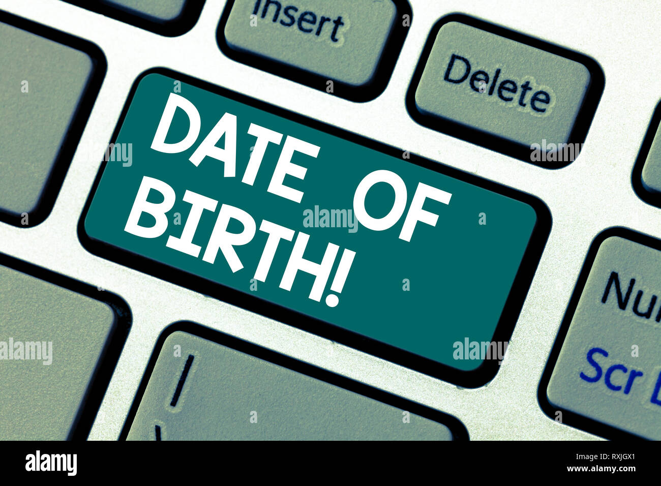 Word writing text Date Of Birth. Business concept for Day when someone ...