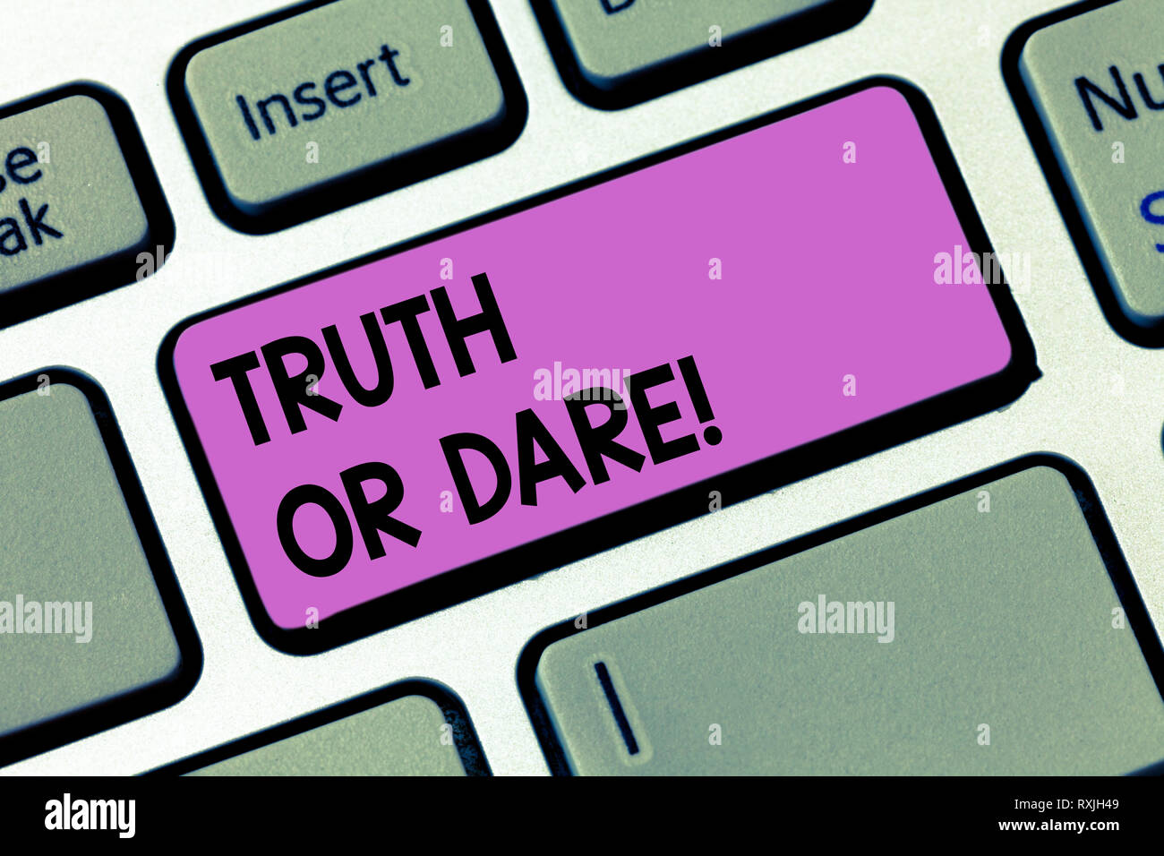 Writing note showingTruth Or Dare. Business photo showcasing Tell the ...