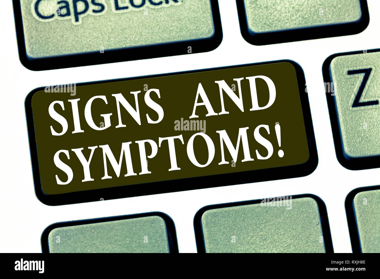 Writing note showing Signs And Symptoms. Business photo showcasing any ...