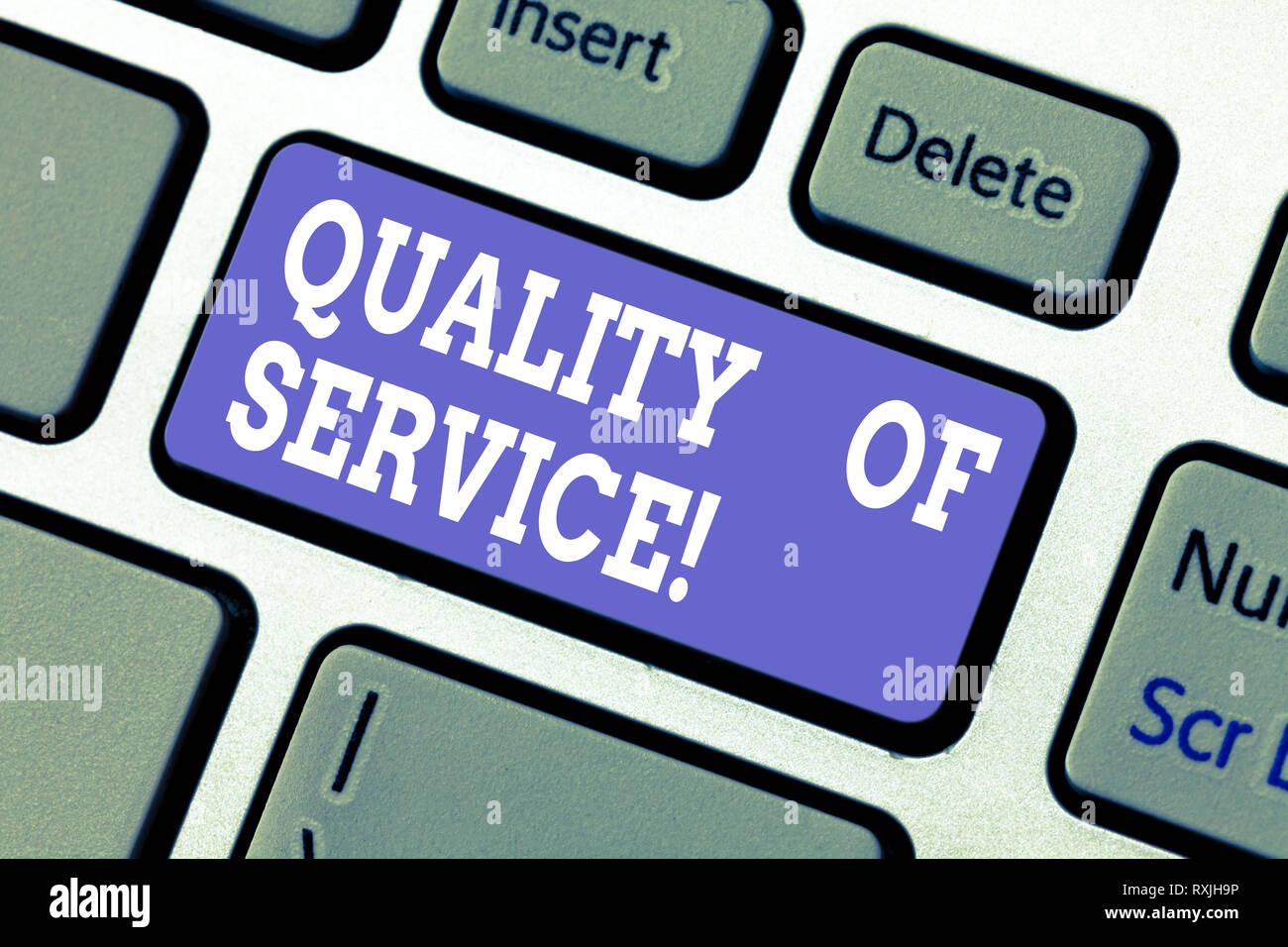Text sign showing Quality Of Service. Conceptual photo description ...