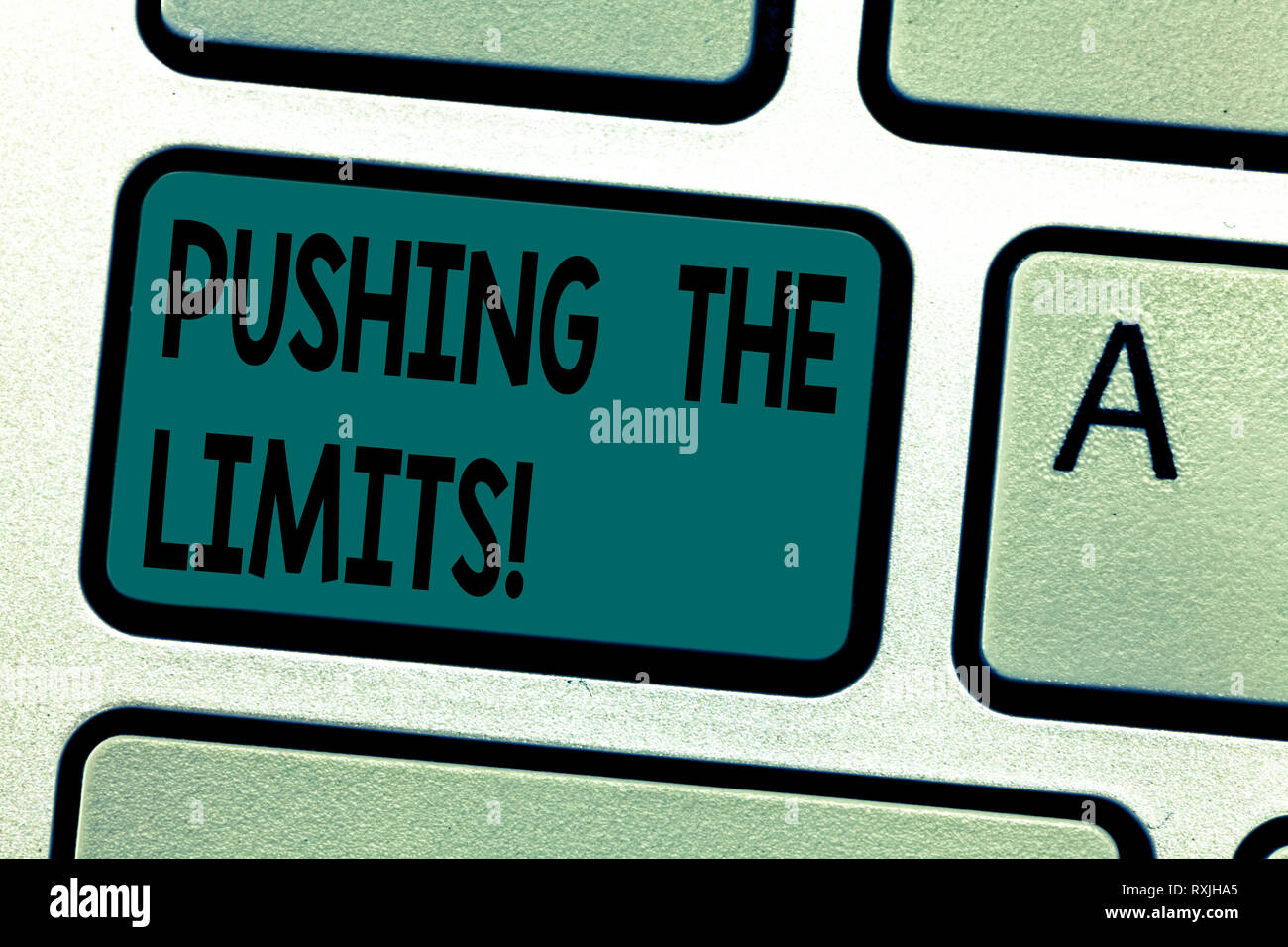 Text sign showing Pushing The Limits. Conceptual photo test boundaries ...