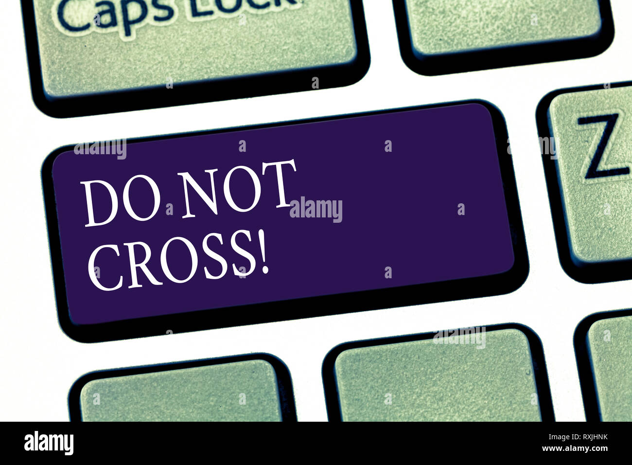 Conceptual hand writing showing Do Not Cross. Business photo showcasing Crossing is forbidden ...