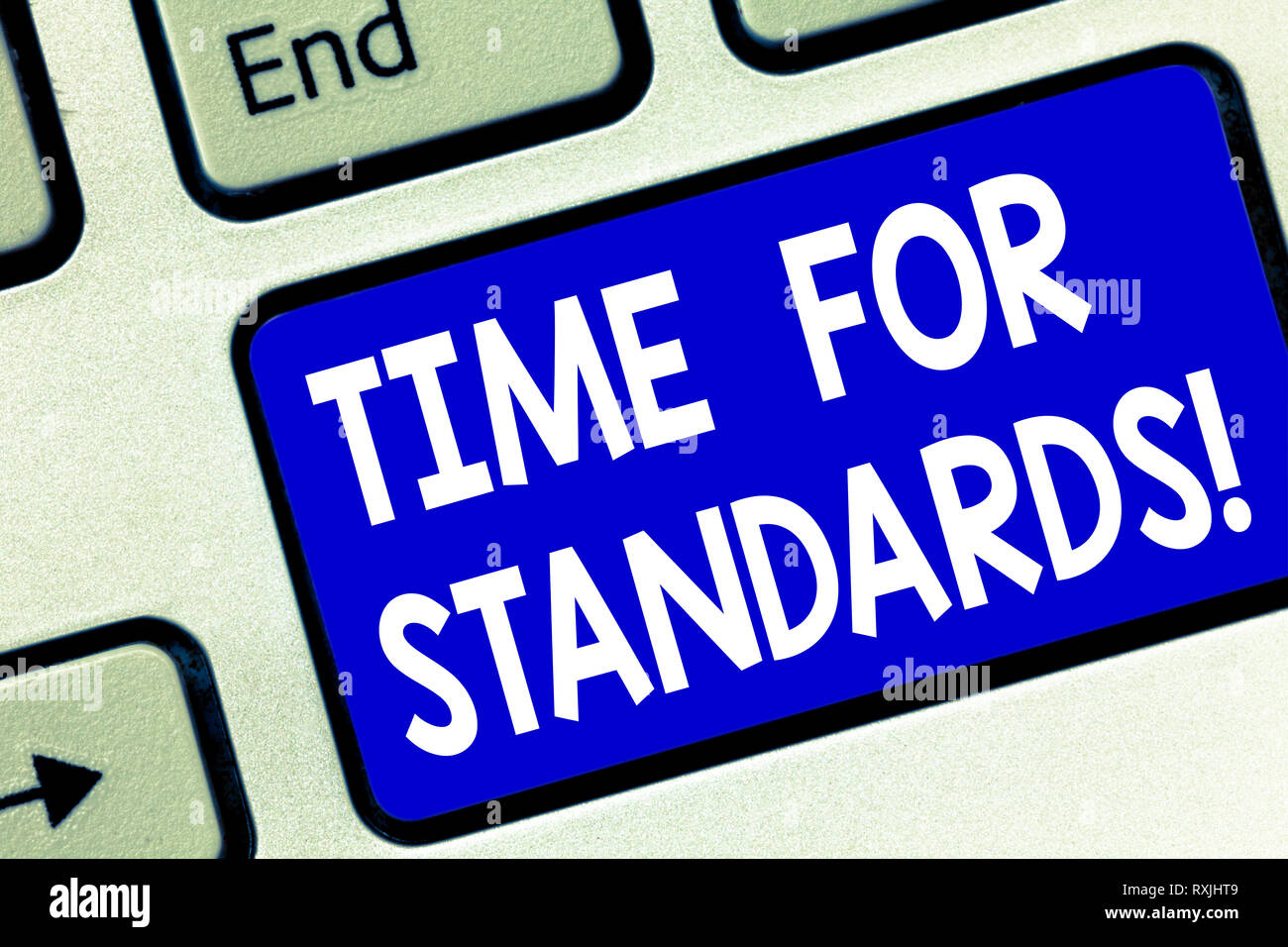 Writing note showing Time For Standards. Business photo showcasing ...