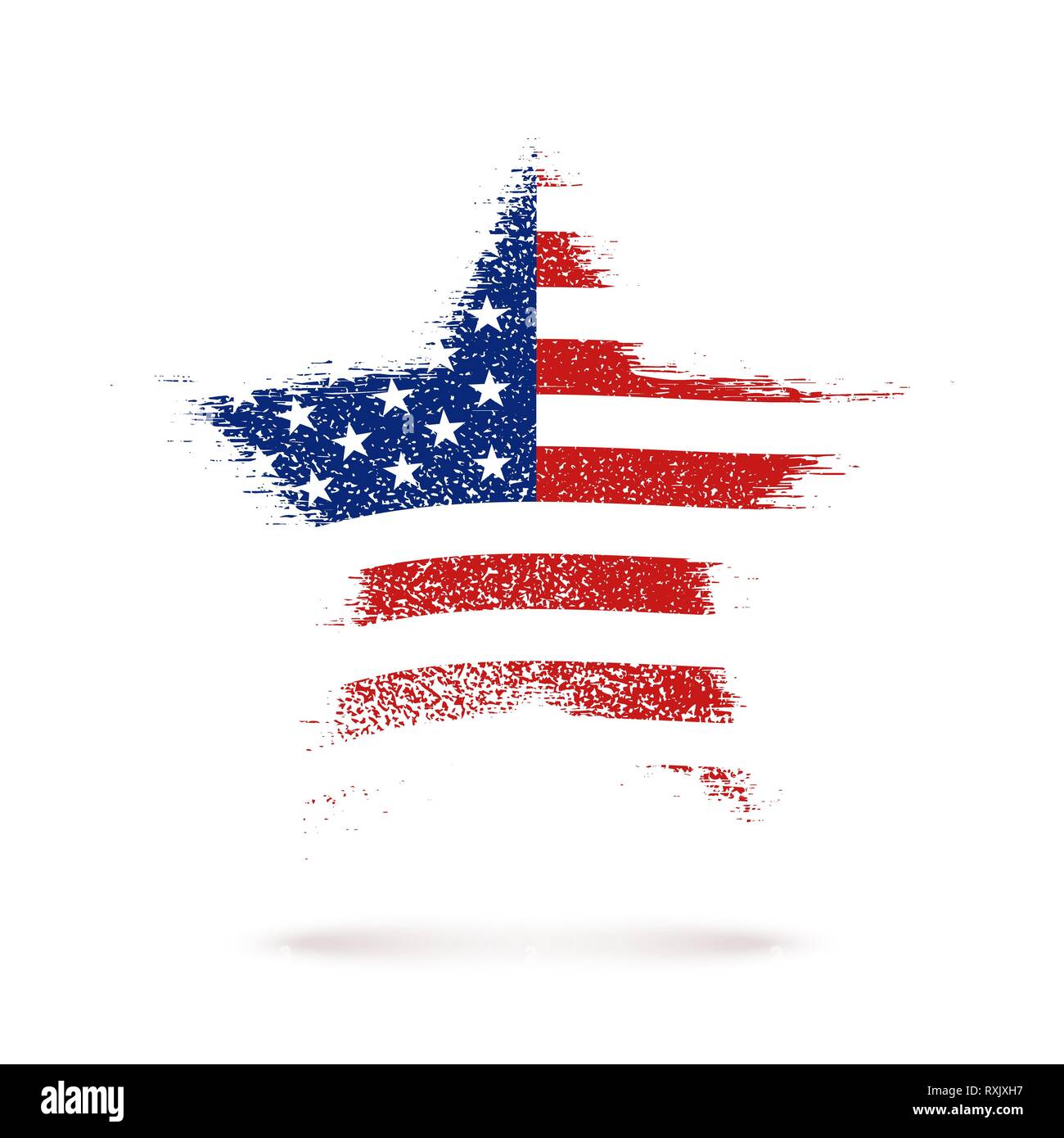 Star in American flag Stock Vector Image & Art - Alamy