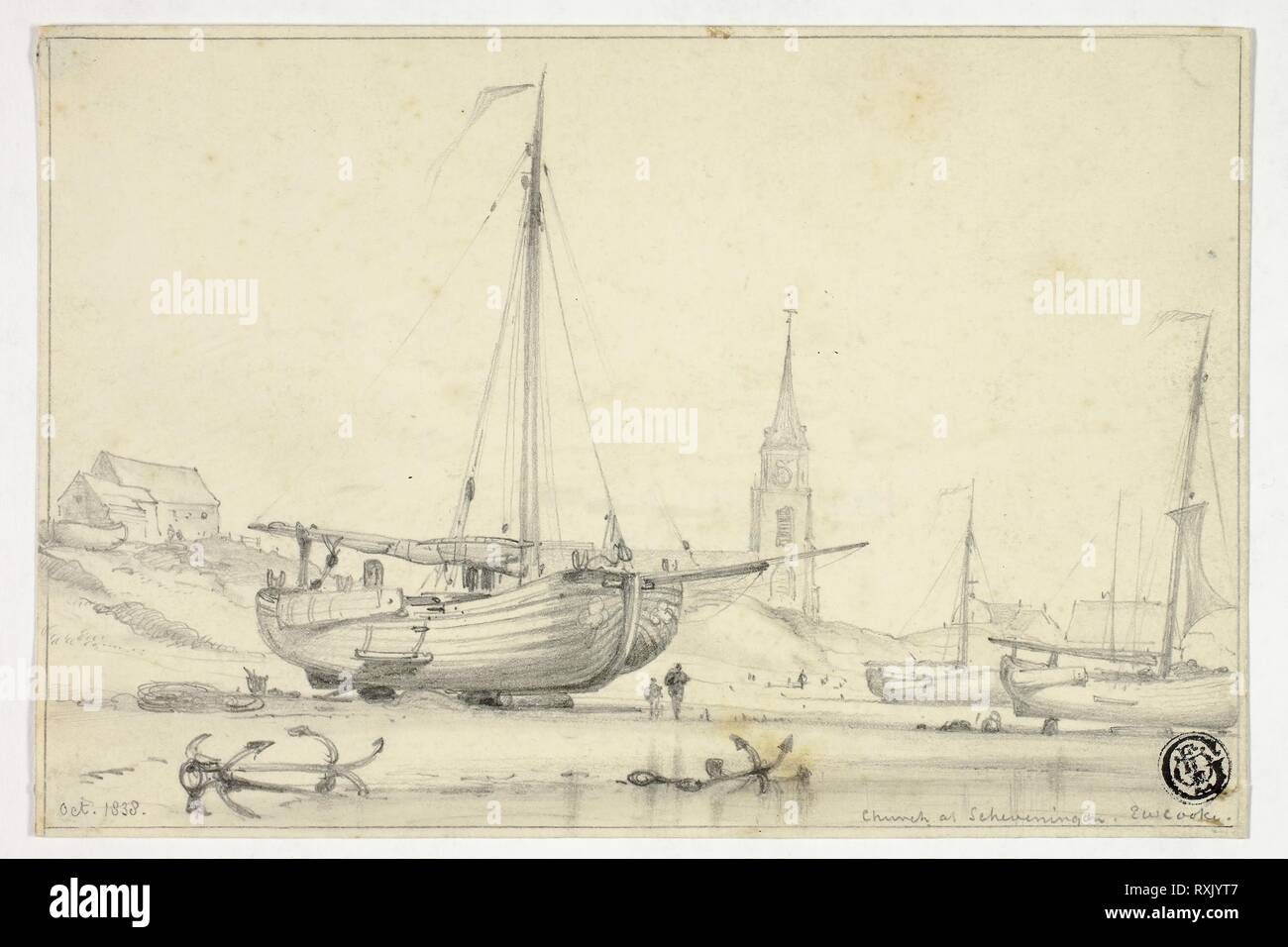 Church at Scheveningen. Edward William Cooke; English, 1811-1880. Date ...