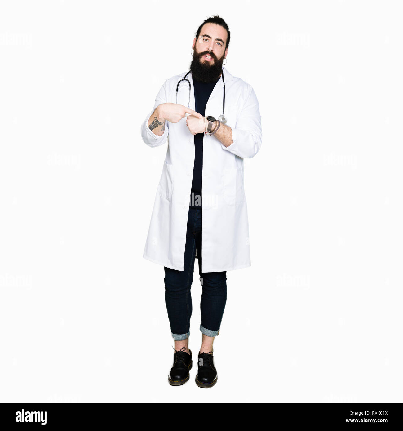 Impatient doctor in hospital wearing hi-res stock photography and ...