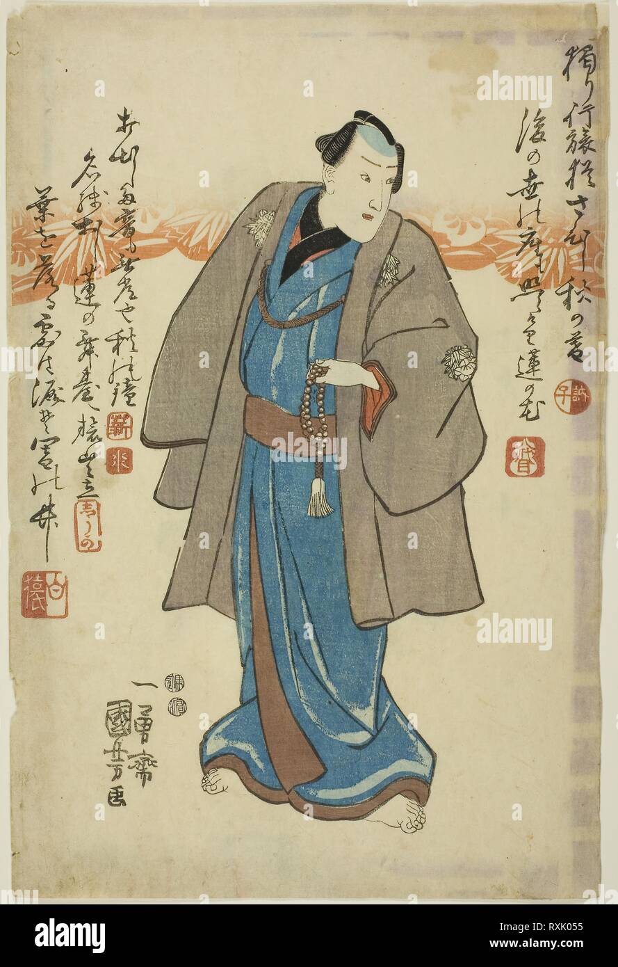 Memorial Portrait of the Actor Ichimura Takenojo V. Utagawa Kuniyoshi ...