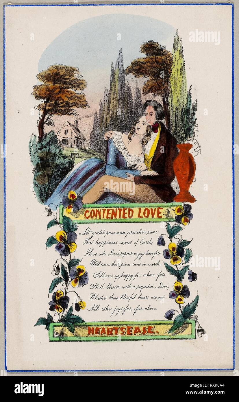 Contented Love (valentine). Unknown Artist; English, 19th century. Date ...