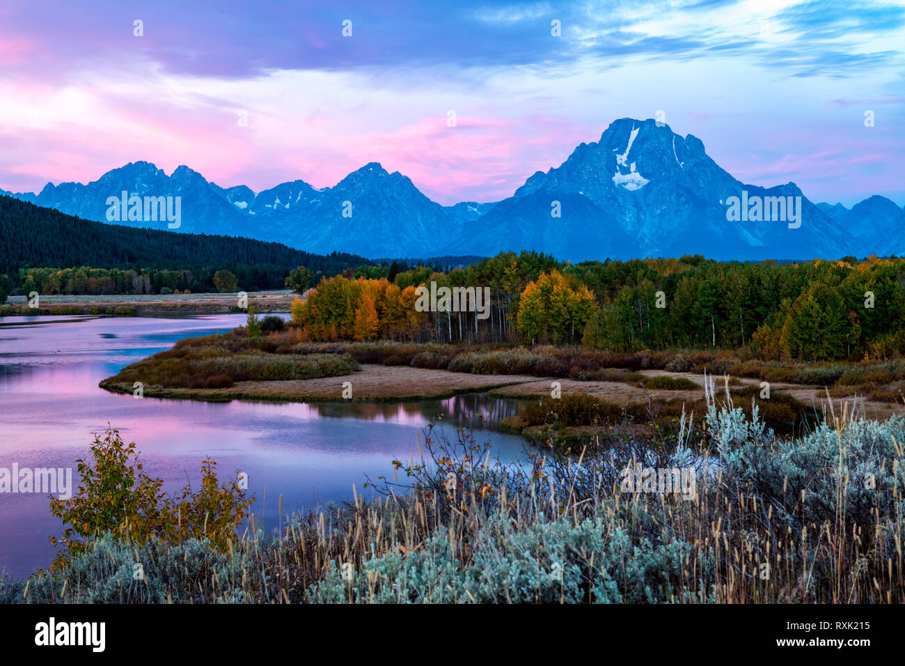 Oxbow bend sunrise snake river hi-res stock photography and images - Alamy