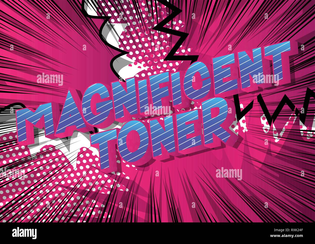 Magnificent Toner - Vector illustrated comic book style phrase on ...