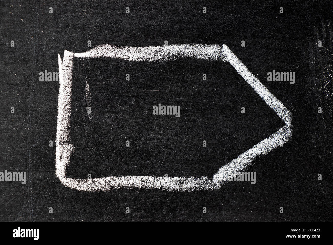 White chalk hand drawing in tag shape on blackboard background Stock ...