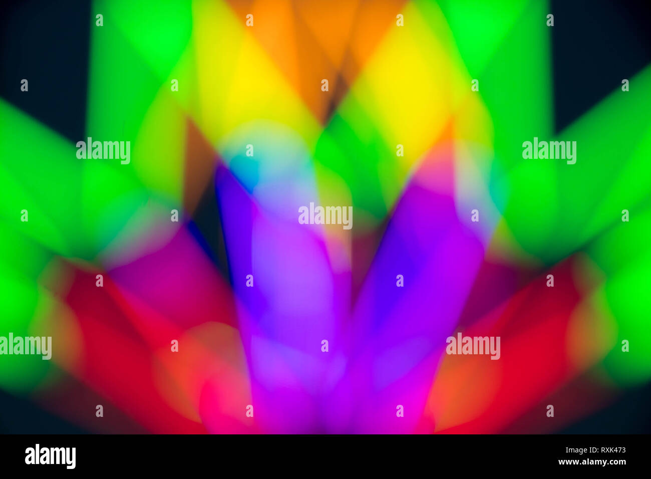 Abstract multi color of glow fluorescent on black background Stock ...
