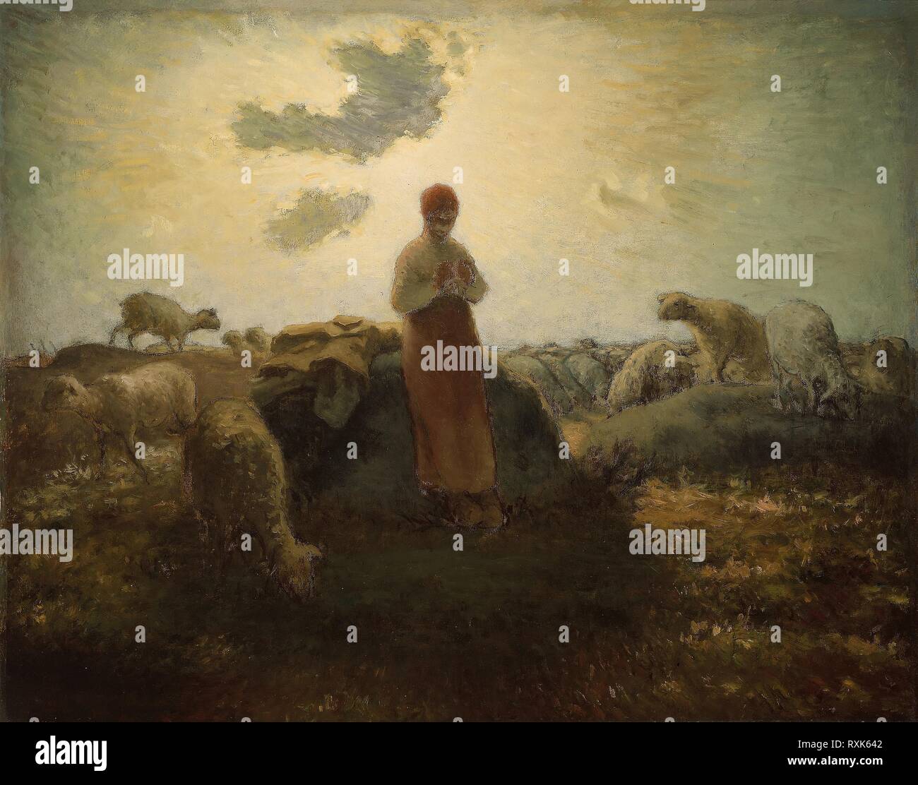 The Keeper of the Herd. Jean-François Millet; French, 1814-1875. Date ...