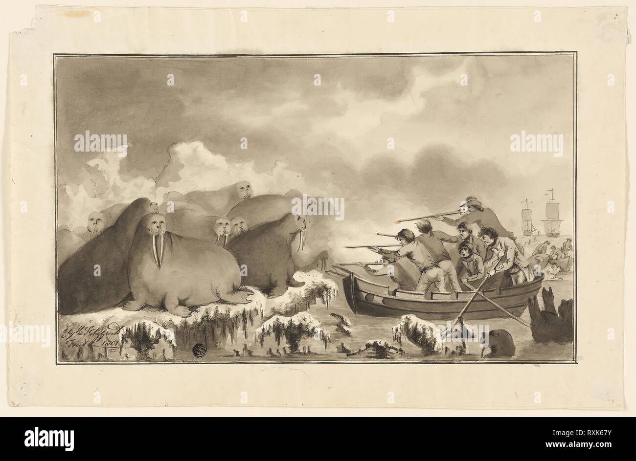 Walrus Hunt. Elizabeth Fitzgerald; English, 19th century. Date: 1801 ...