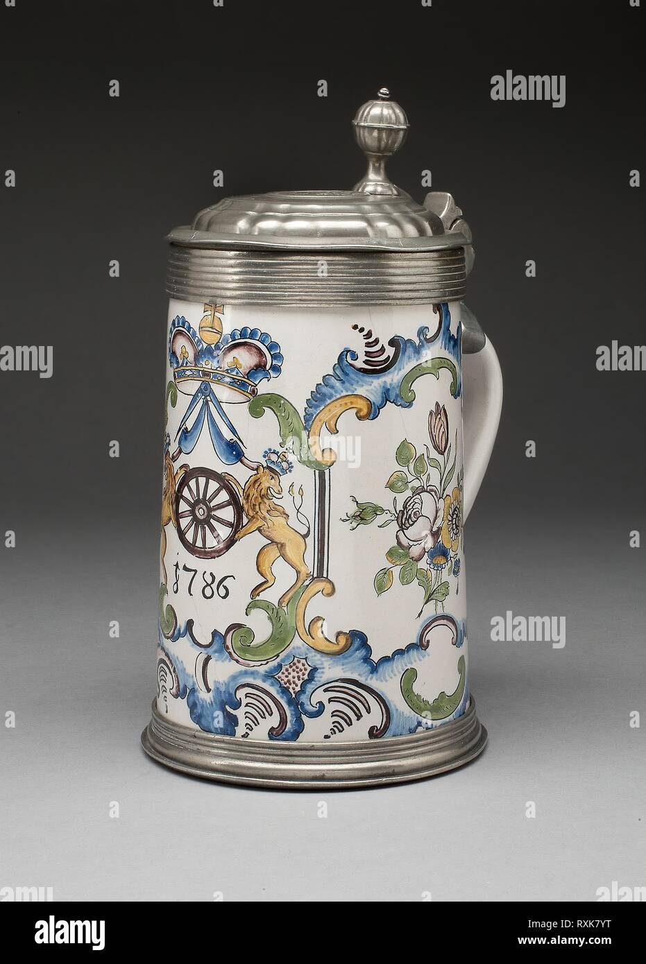Tin glazed earthenware faience with pewter hi-res stock photography and ...