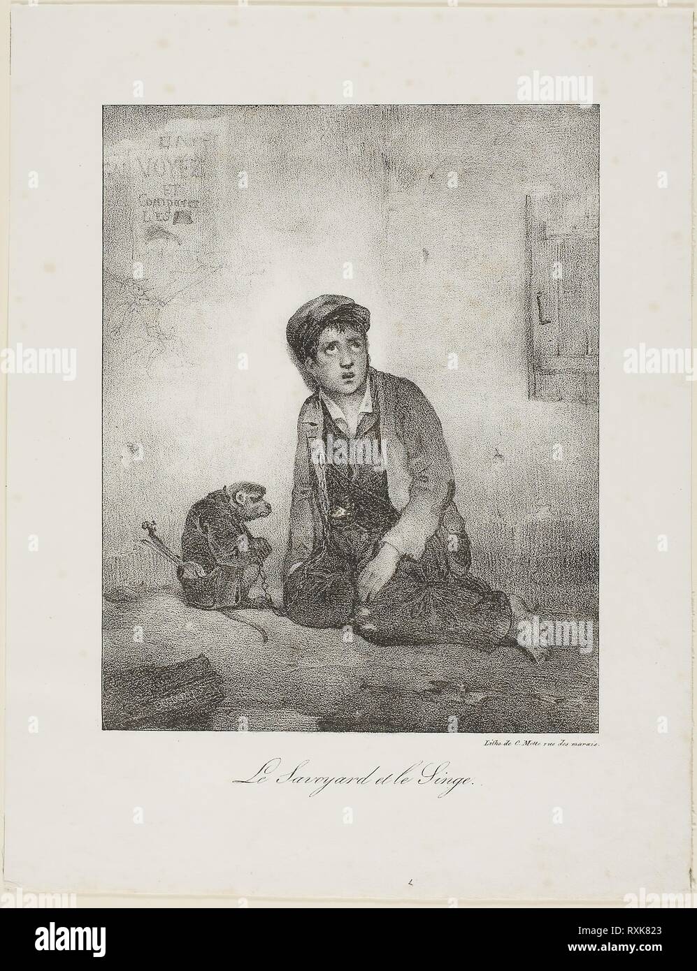 The Savoyard and the Monkey. Alexandre Gabriel Decamps (French, 1803 ...