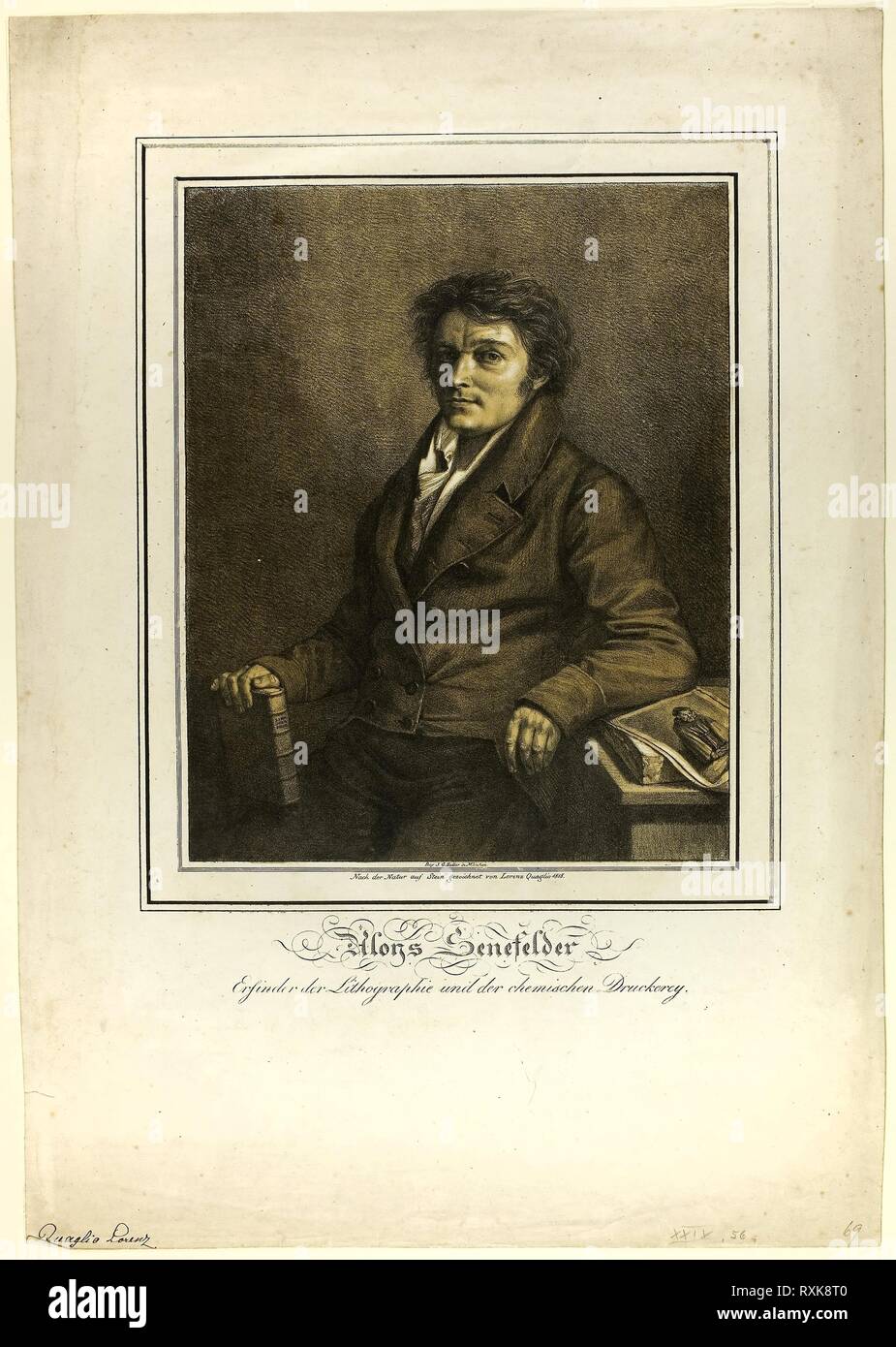 Aloys senefelder german inventor lithography hi-res stock photography ...