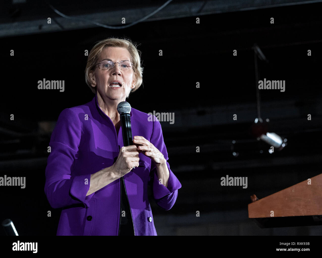 US Senator Elizabeth Warren Democrat speaks during campaign event at ...
