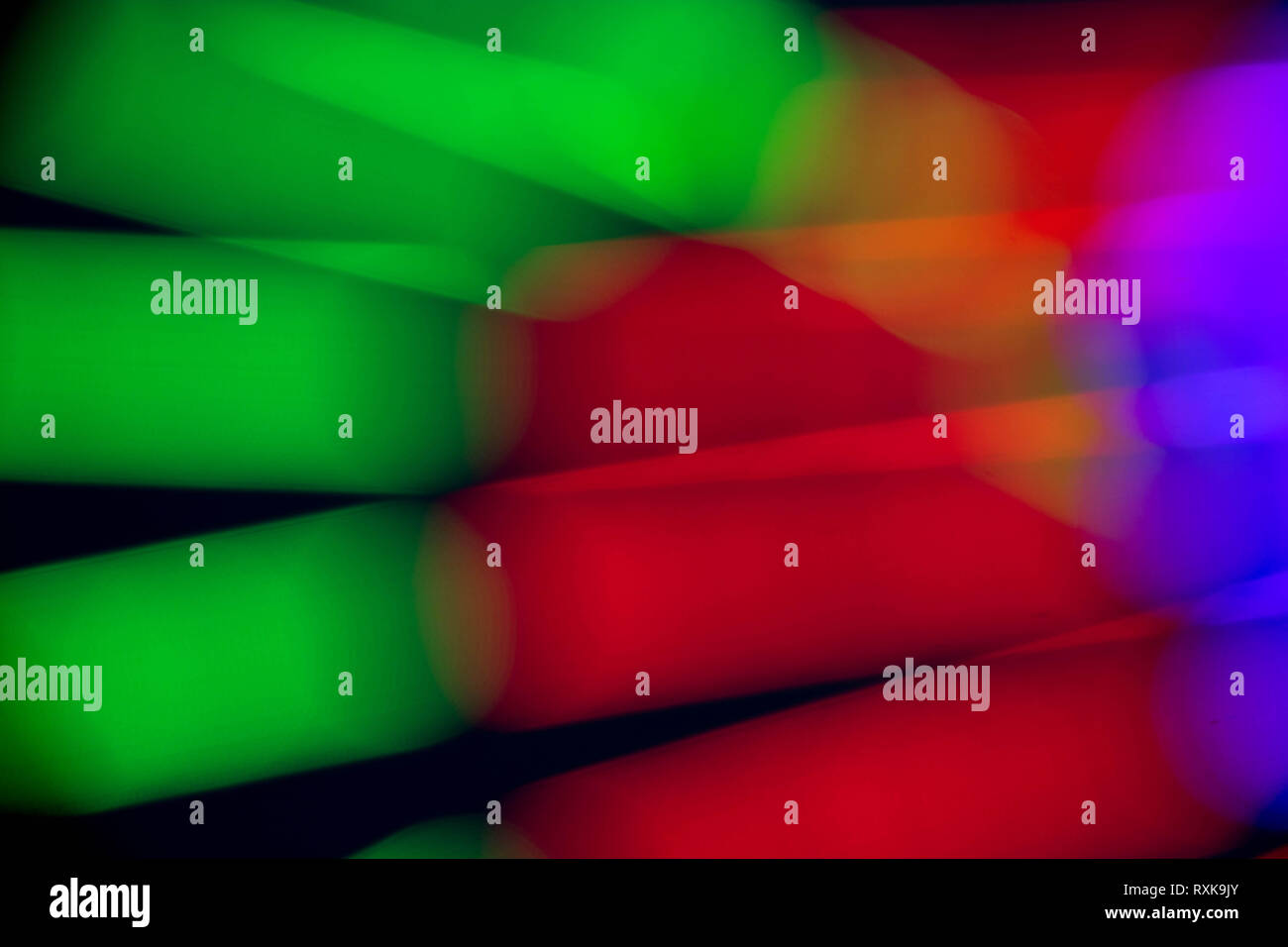 Abstract multi color of glow fluorescent on black background Stock ...